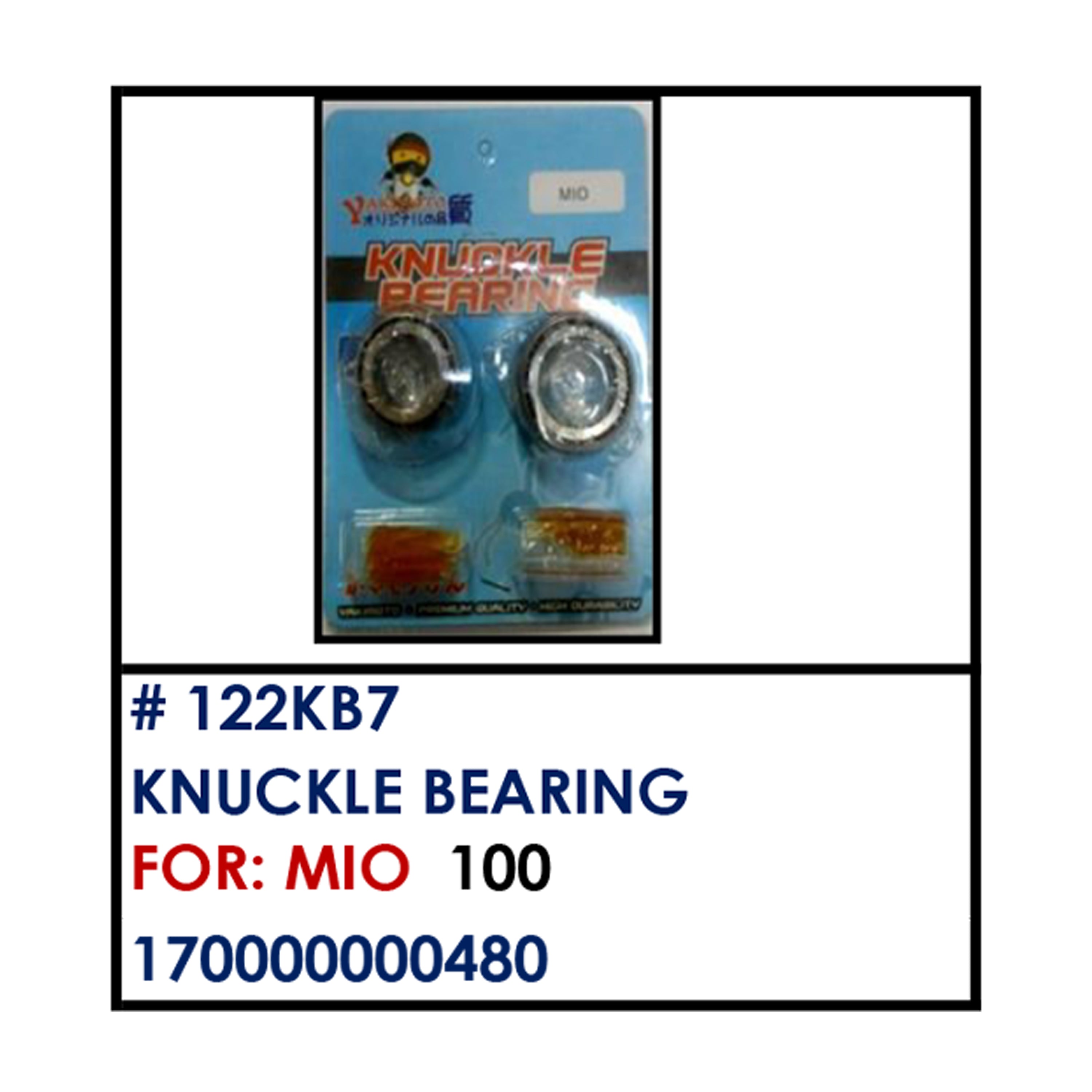 KNUCKLE BEARING (122KB7) - MIO – BESTPARTS.PH
