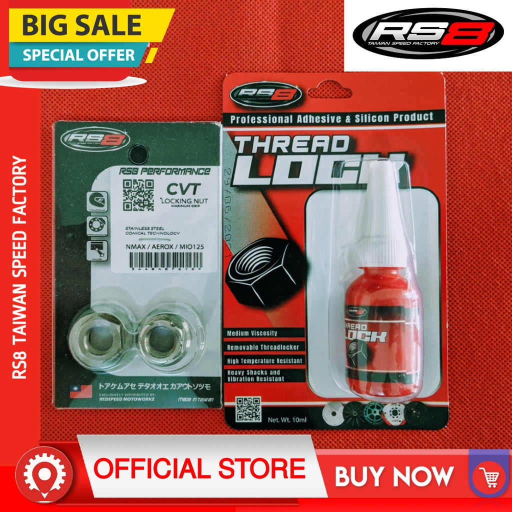 RS8 CVT Locking Pulley Bell Nut (Aerox / Nmax / M3) free Thread Lock ...