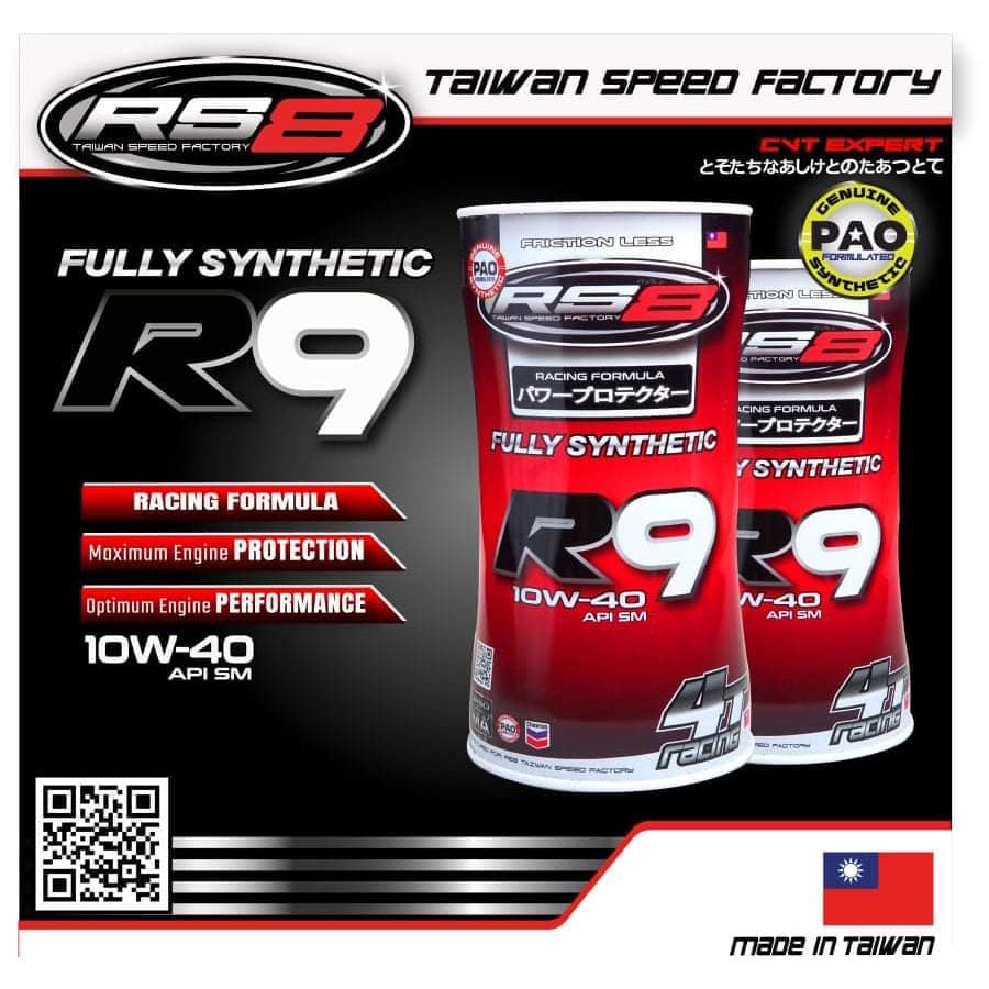 RS8 “R9” 4T Engine Oil 10W-40 API SM freeshipping - BESTPARTS.PH