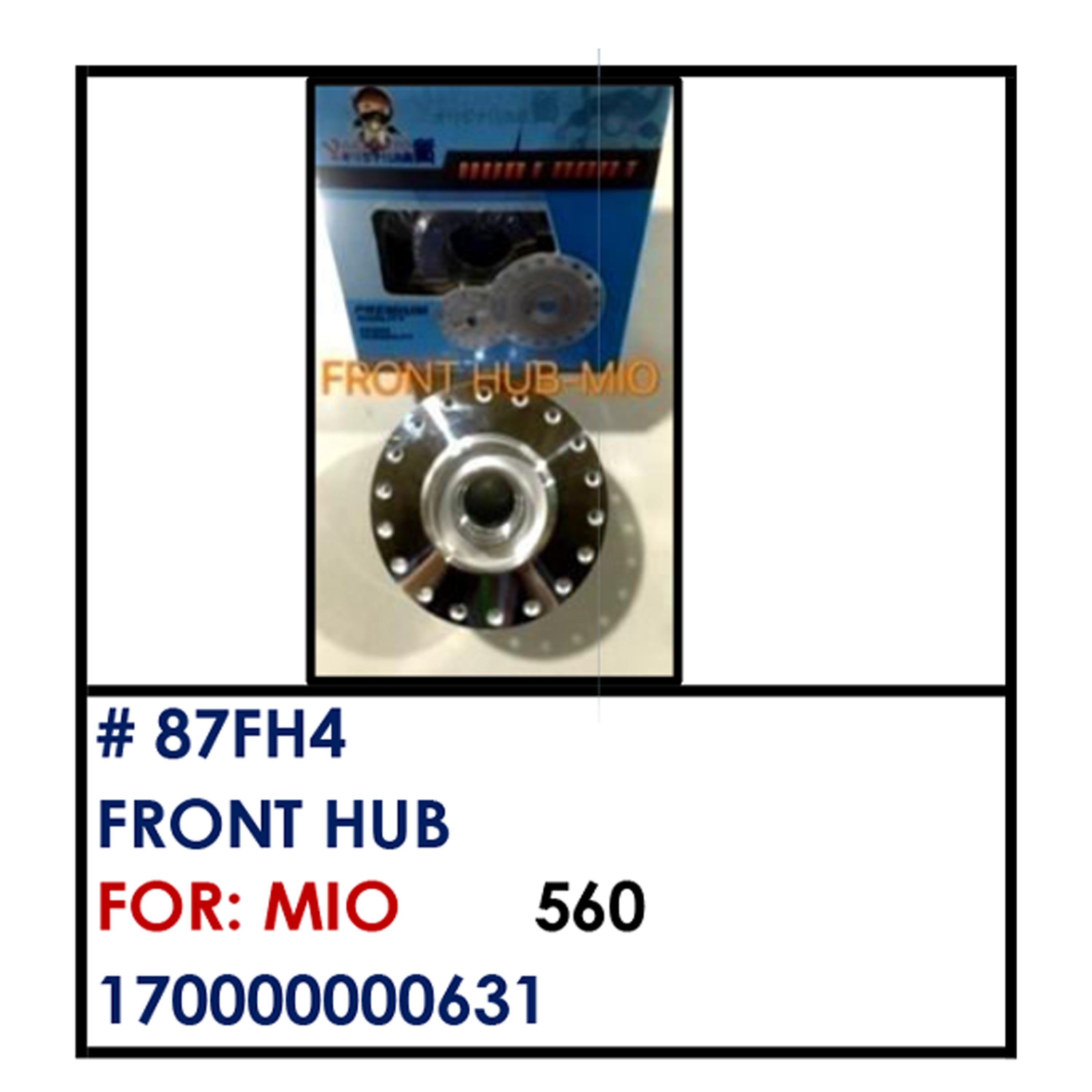 FRONT HUB (87FH4) - MIO – BESTPARTS.PH