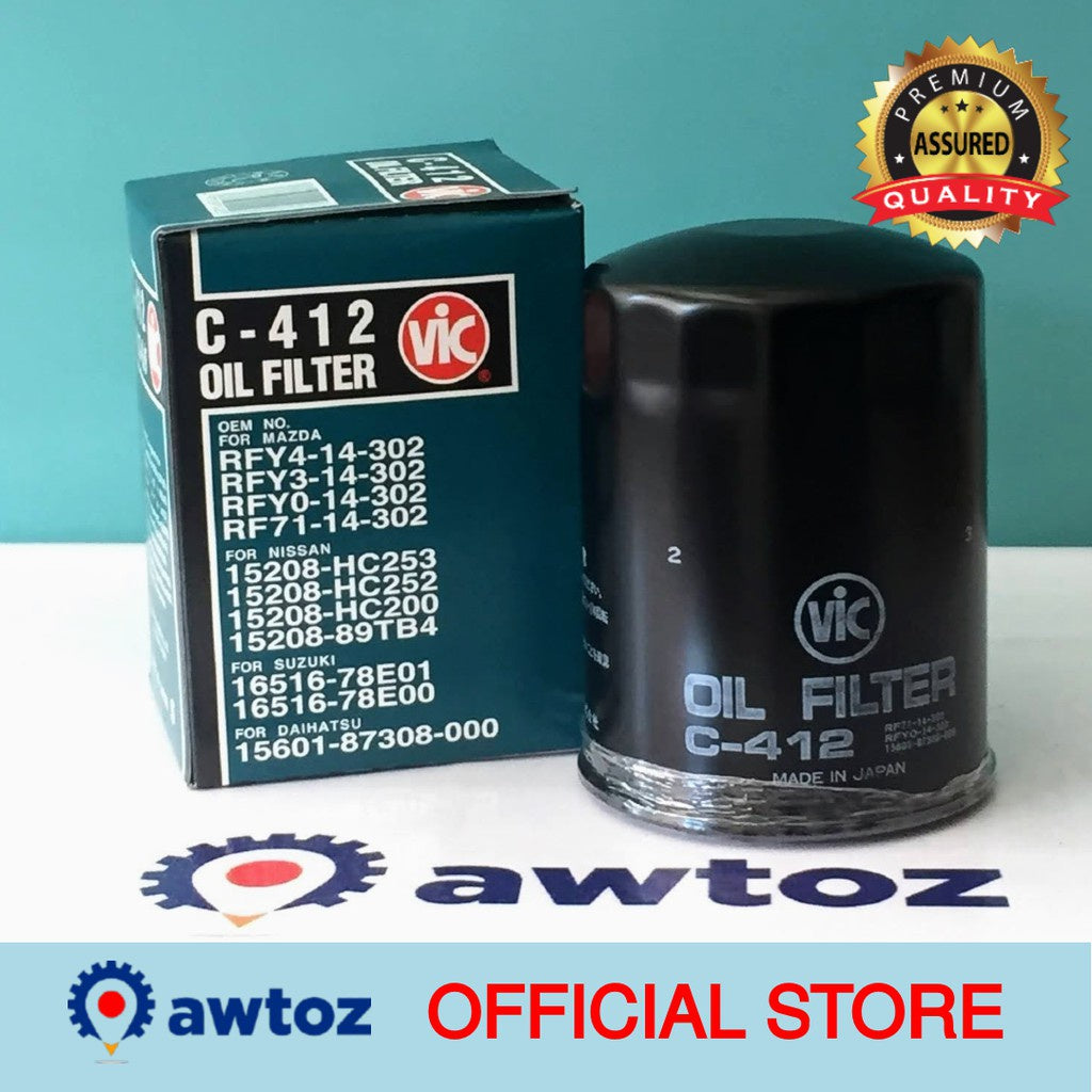 VIC C-412 Oil Filter for Isuzu Trooper 4JG2 - C412 freeshipping ...